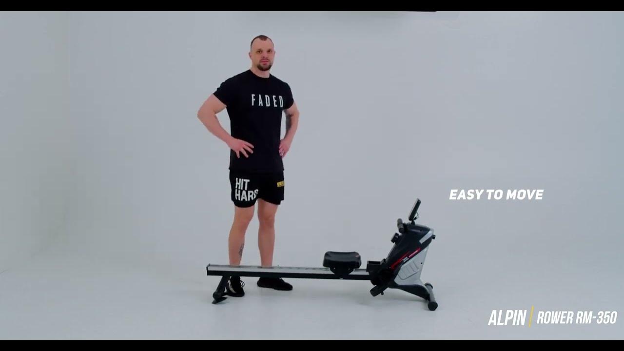Гребной тренажер магнитный Alpin Rower RM-350 - YouTube