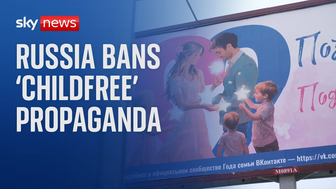 Russia bans 'childfree propaganda' in attempt to boost birth rate - YouTube