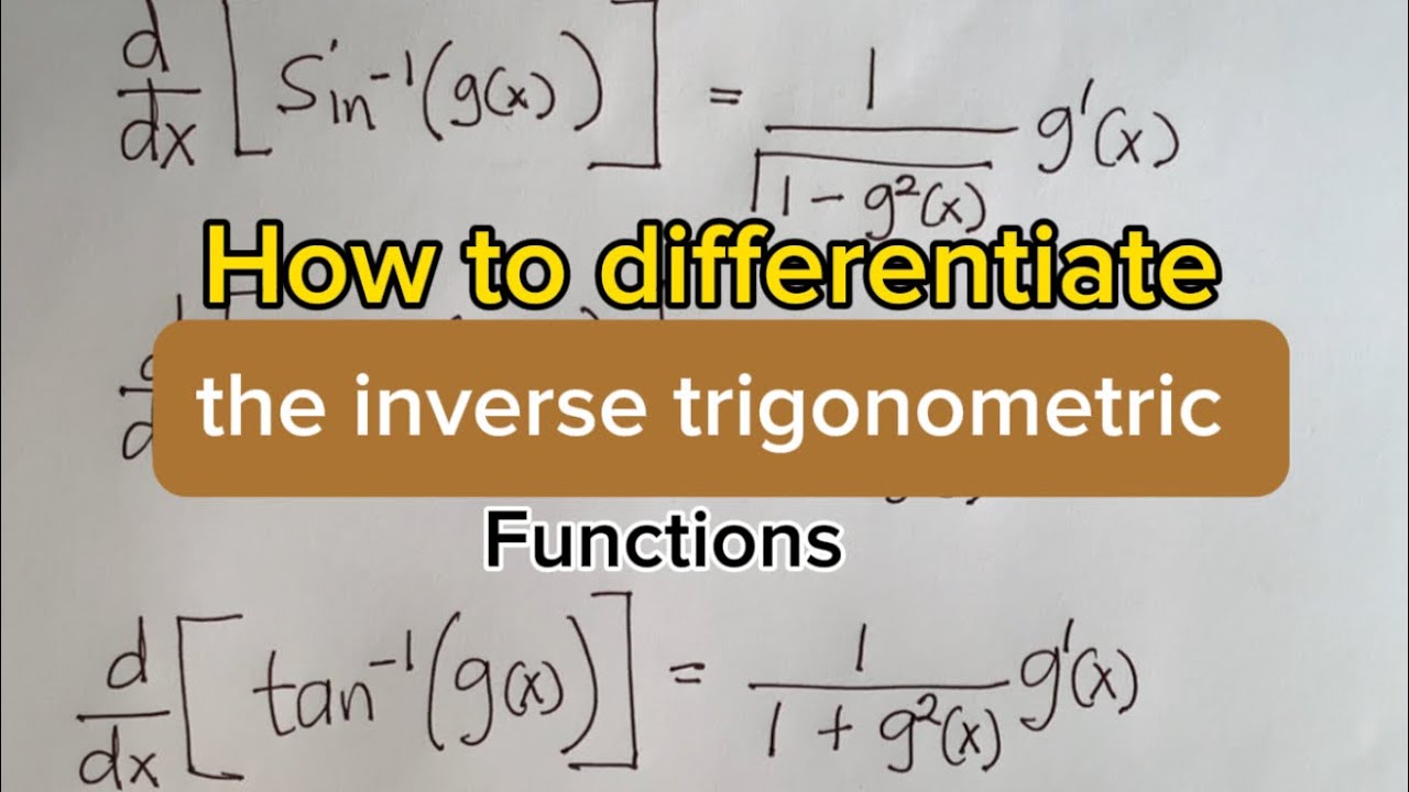 Evaluating inverse trigonometric functions - YouTube