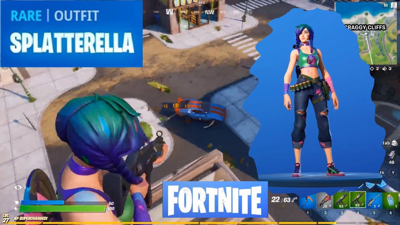 Splatterella Skin Outfit Fortnite Gameplay [August 16 2020] - YouTube