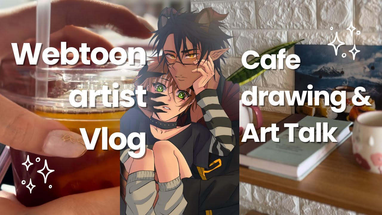 WEBTOON ARTIST VLOG: Cafe Drawing & Art Talk - YouTube
