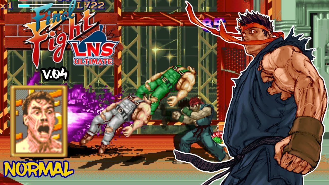 Final Fight LNS Ultimate v0.4 - Arcade Normal Mode - Evil Ryu - 1CC ...