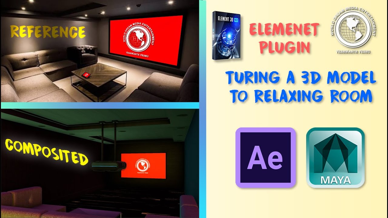RELAXING ROOM MODEL COMPOSITE ELEMENT 3D PLUGIN / AFTER EFFECTS ...