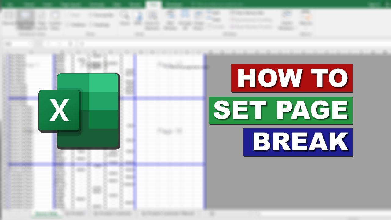 How to set page break in excel - YouTube