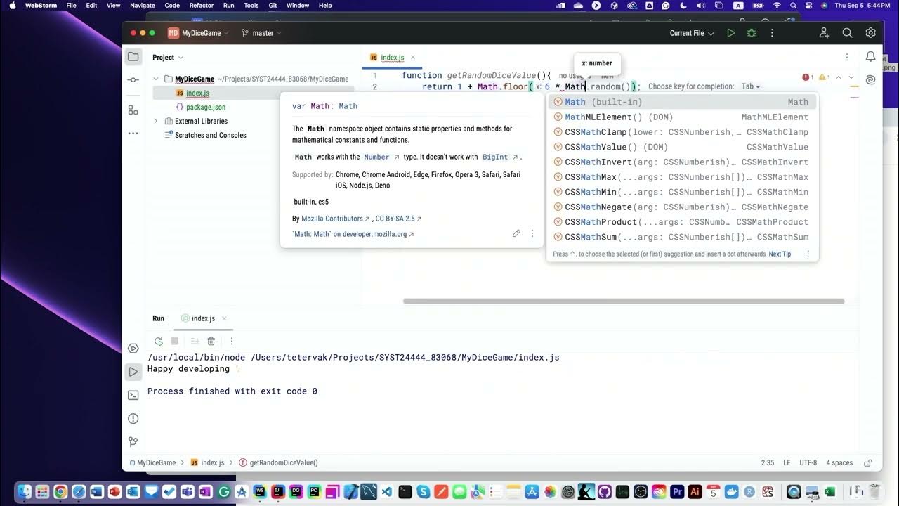 SYST24444 - Making MyDice JavaScript - Fall 2024 - YouTube