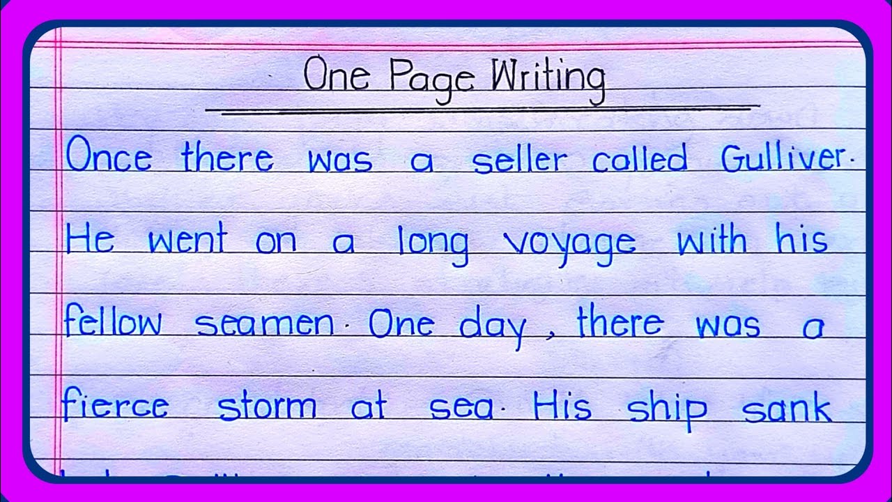 How to Improve English Handwriting | One Page English Writing Practice ...