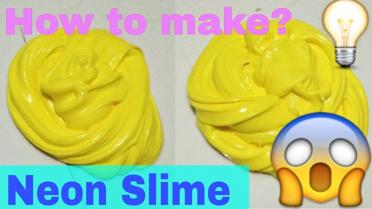 Cara membuat yellow neon slime dengan mudah tutorial slime part2 - YouTube