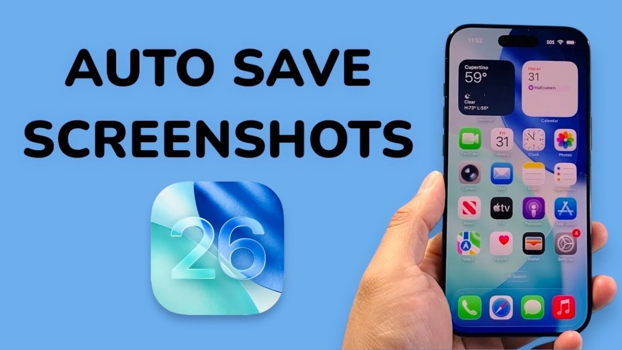 iOS 26: How To Automatically Save Screenshots - YouTube
