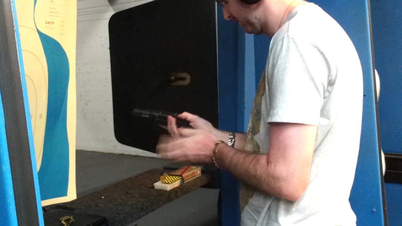 Me firing a Glock 9mm - YouTube