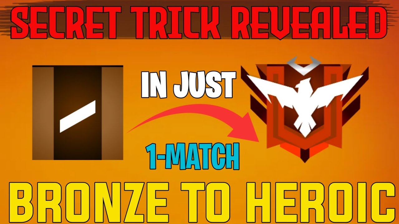 iN NEW LEVEL 1 🆔 BRONZE TO HEROIC 💪 iN JUST 1 MATCH BR RANK PUSH 🔥 ...