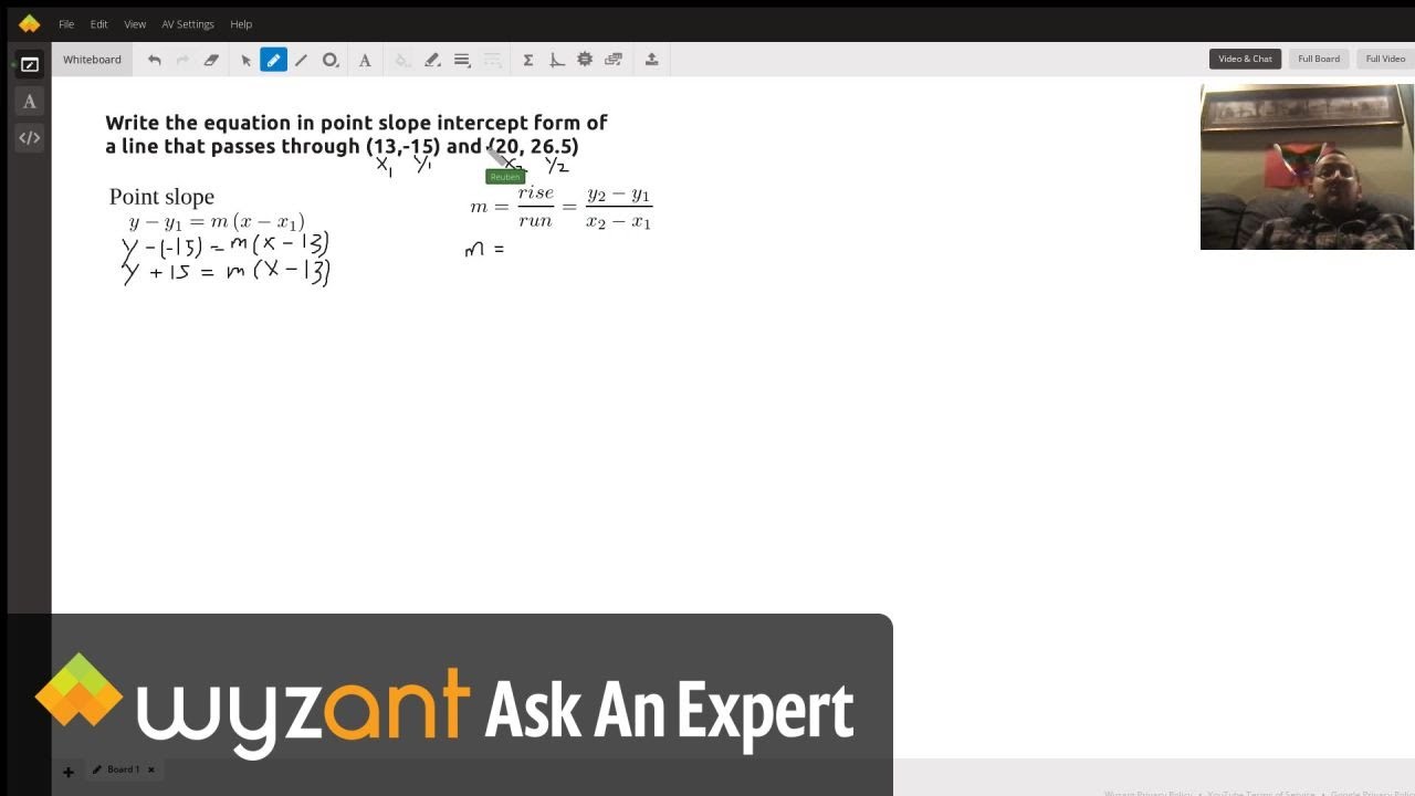Point Slope Form using 2 points - YouTube