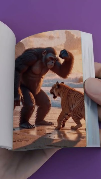 fusion hybrid monkey x tiger flipbook #shorts - YouTube