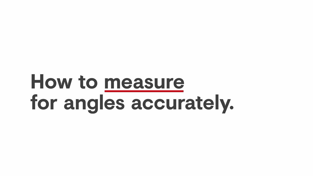 How to measure for angles accurately | A&L - YouTube