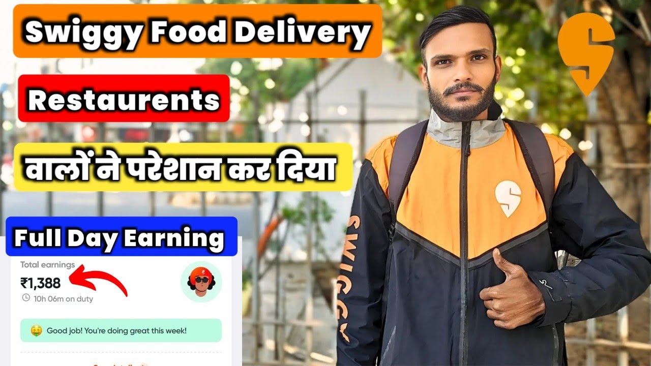 Swiggy Delivery Boy Full Day Earning || How Much I Earn In 10 Hour ...