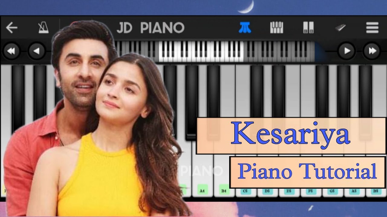 Kesariya Song Piano | Brahmastra | Piano Cover | Mobile Piano Tutorial | JD Piano - YouTube