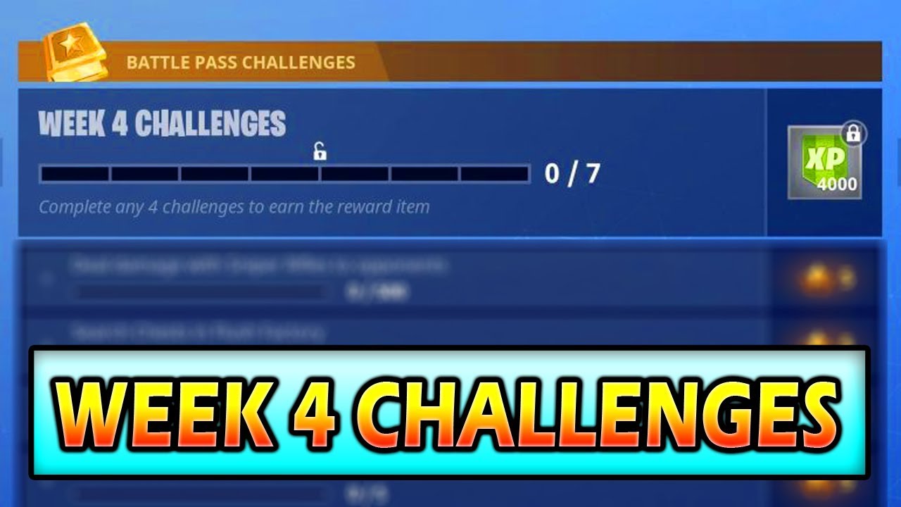 Fortnite WEEK 4 Challenges *LEAKED* Season 5 (Battle Star) - YouTube