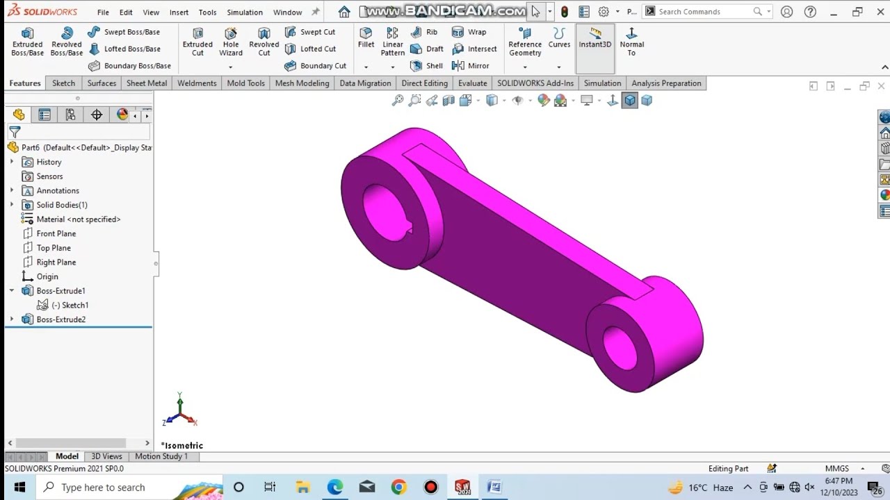 Butterfly Valve Part 4 Arm in solidworks - YouTube