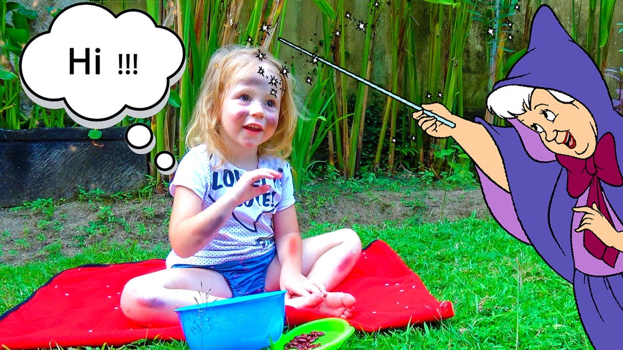 Cute Stacy Pretend play like Cinderella - YouTube