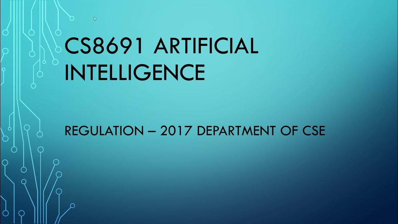 CS8691 Artificial Intelligence Important Questions - YouTube