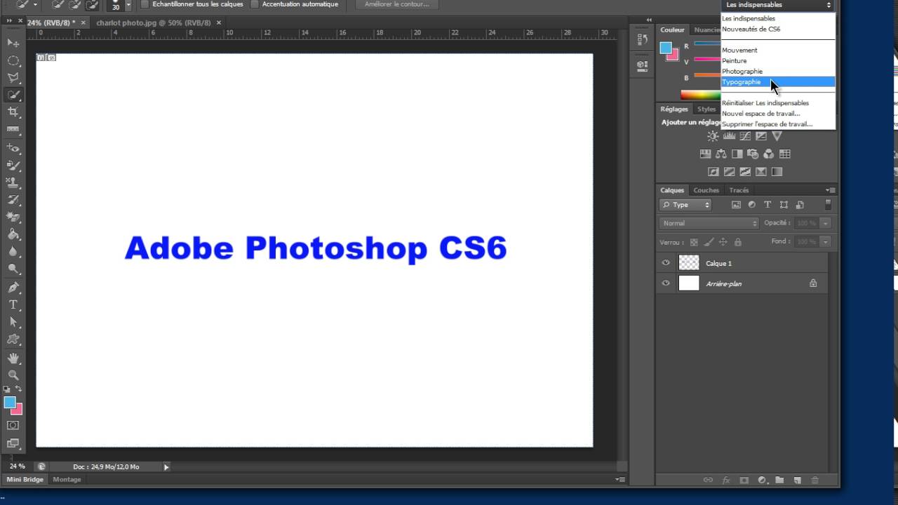 00 Présentation de l'interface de PHOTOSHOP CS6 1/55 - YouTube