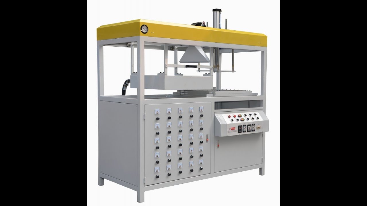 Plastic Container Forming Making Machine,vacuum forming machine - YouTube