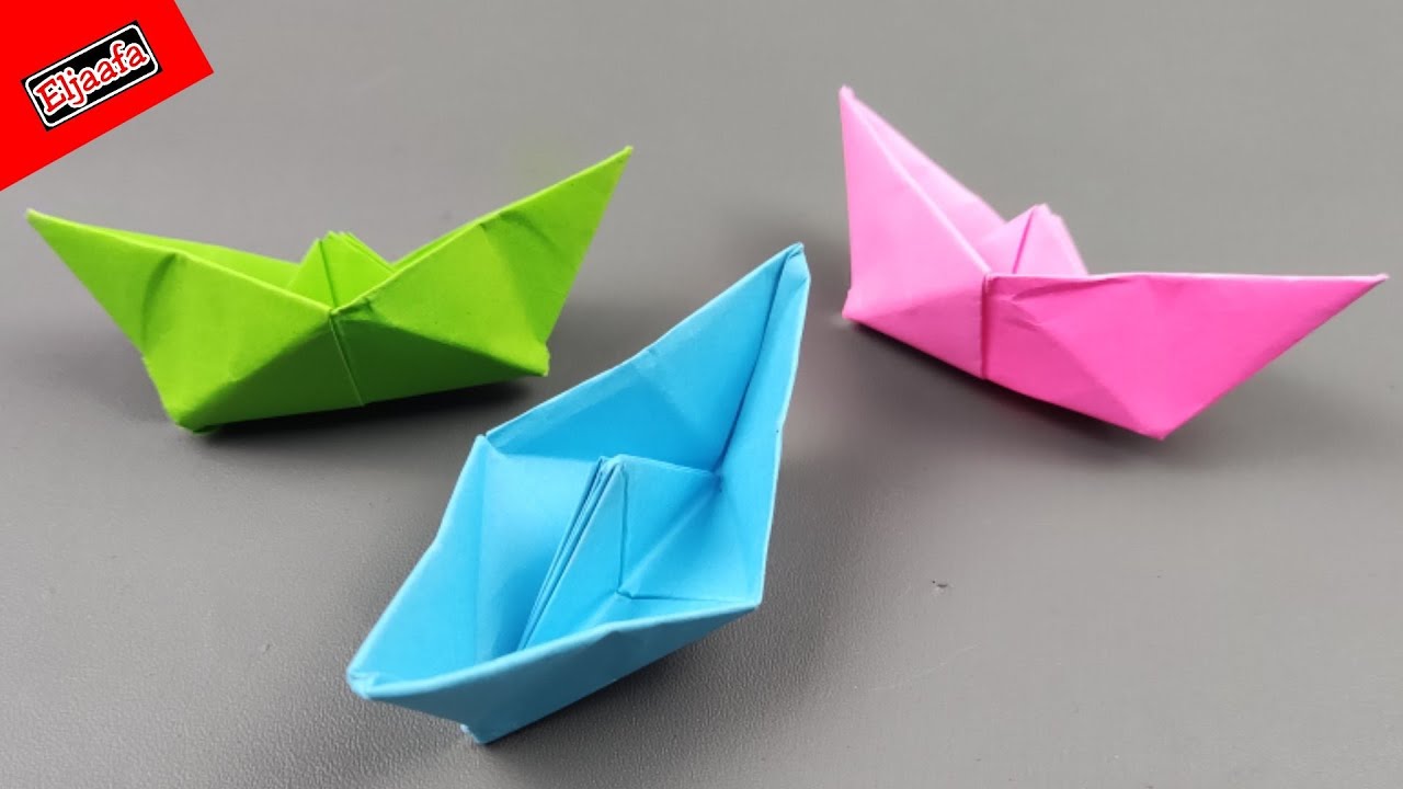 Cara Membuat PERAHU KERTAS dari Kertas Origami | Origami Boat - YouTube