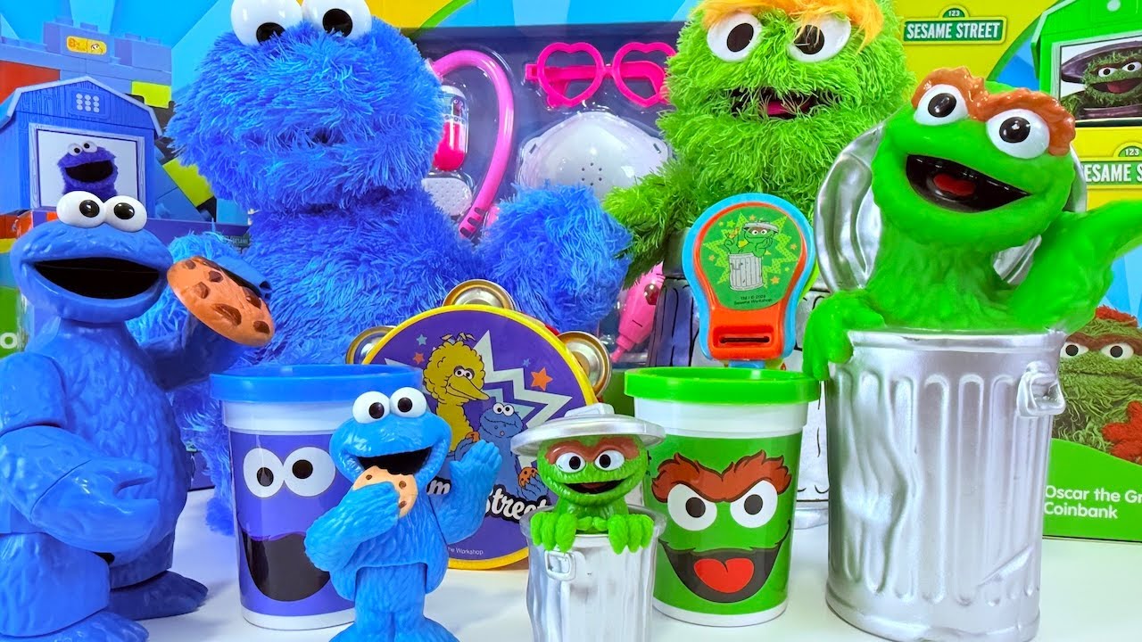 16 Satisfying Minutes SESAME STREET TOYS Unboxing Playing Cookie ...