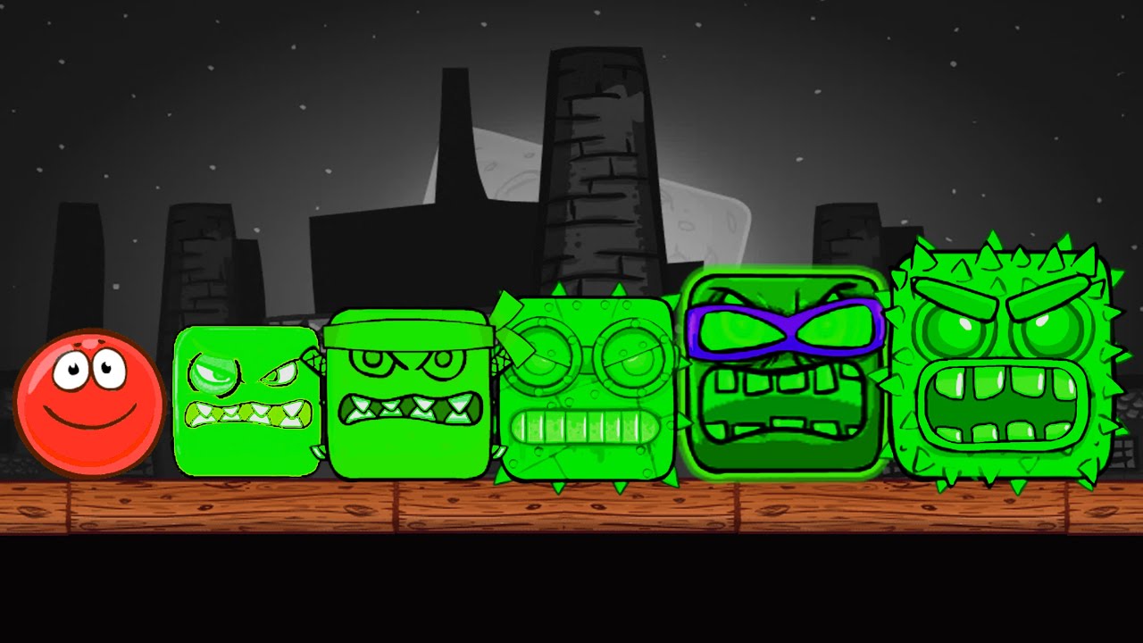 RED BALL 4: Red Ball vs GREEN GLOW All Bosses 'Normal vs Ultraspeed ...