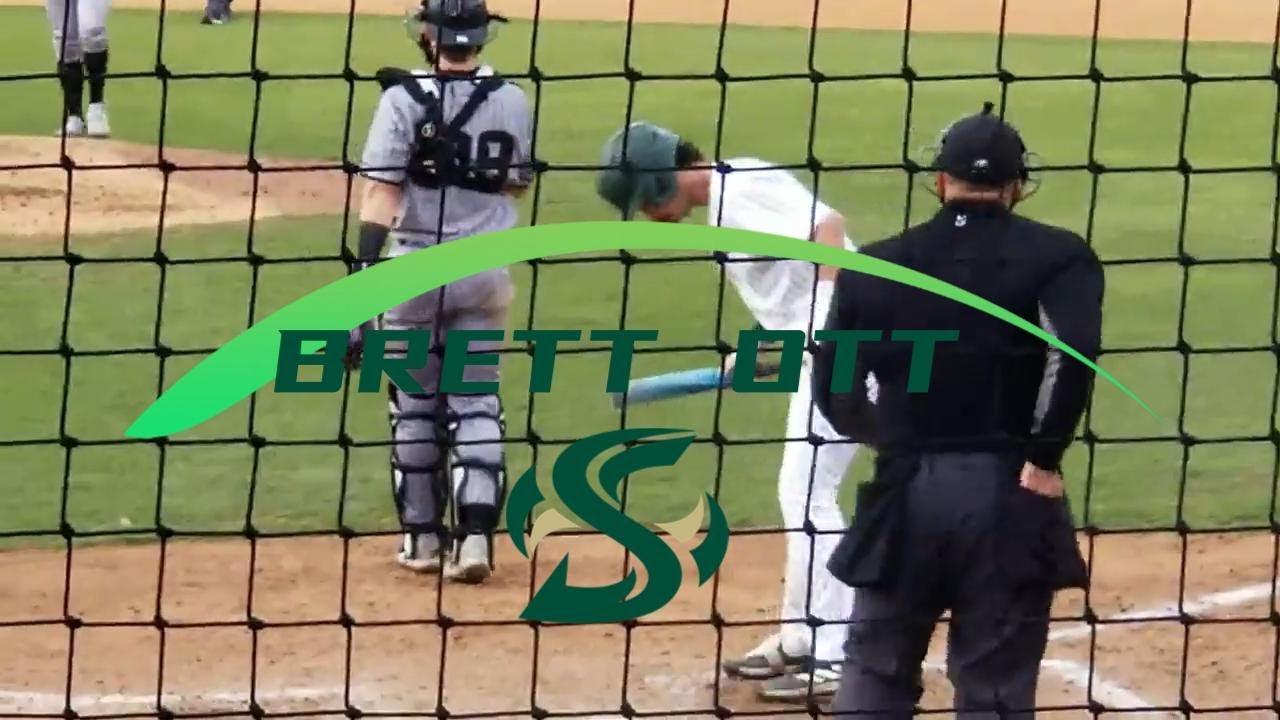 BRETT OTT (Sacramento State) CF/2B - 2 HITS & Great Catch! PROSPECT ...