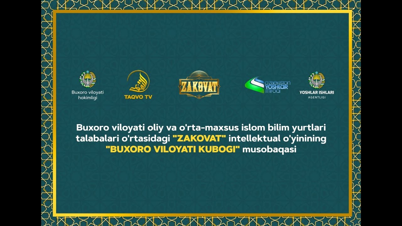 ONLINE | ZAKOVAT INTELLEKTUAL SHOUSI | TAQVO TV - YouTube