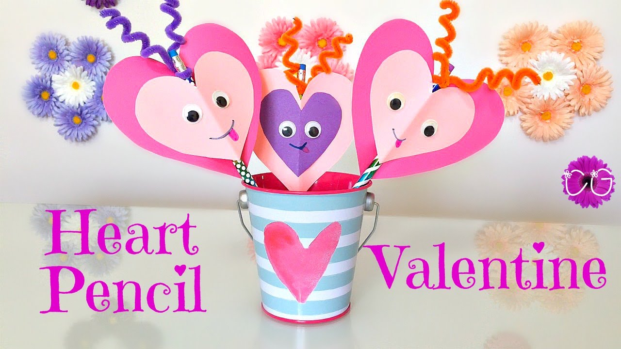 HEART PENCIL TOPPERS! EASY & SO CUTE! - YouTube