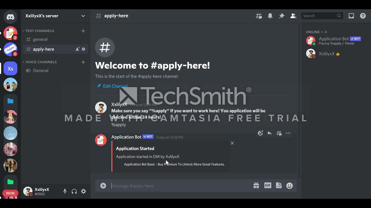 How to setup Applications bot on discord! - YouTube