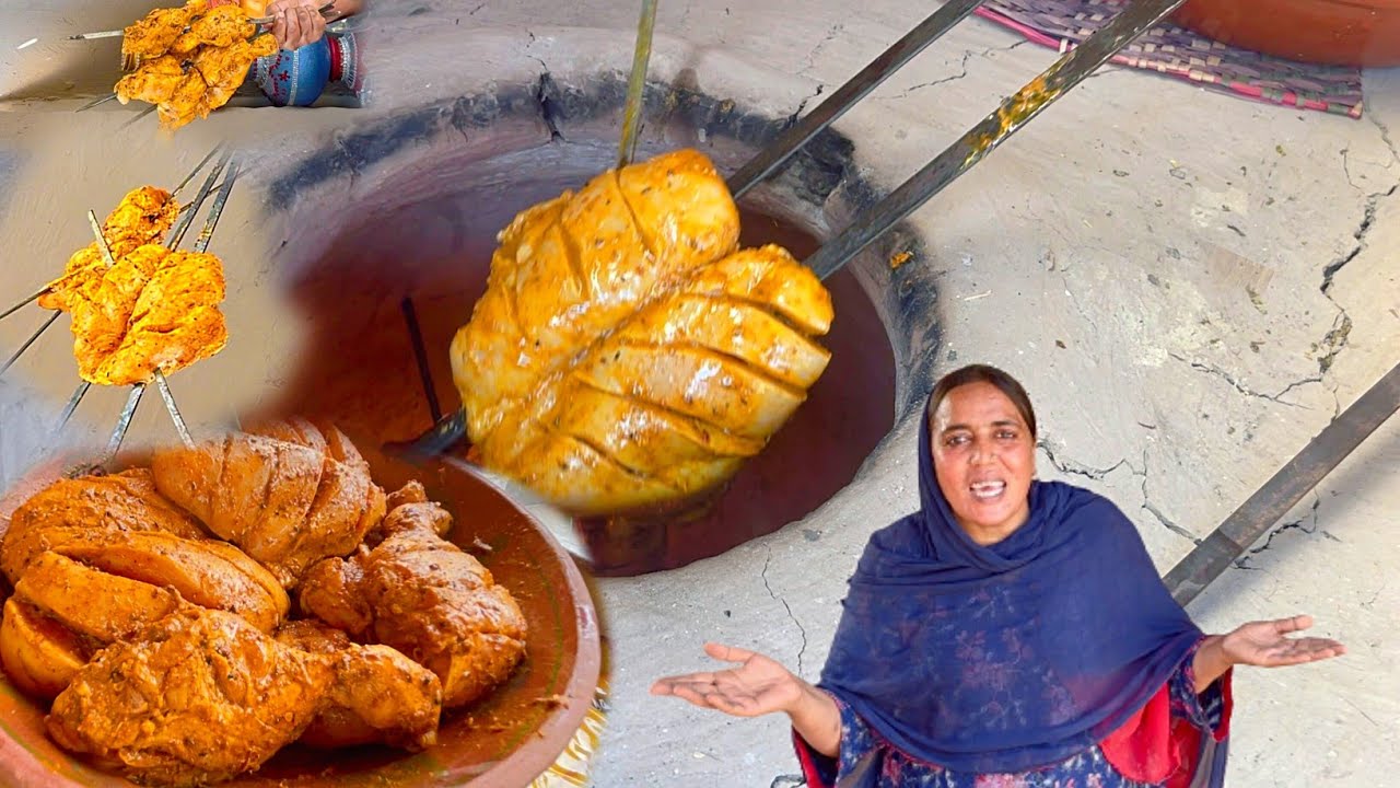 Desi Chicken 🐓 Tandori Sajji | Tandori Sajji | Pakistani Village Food ...