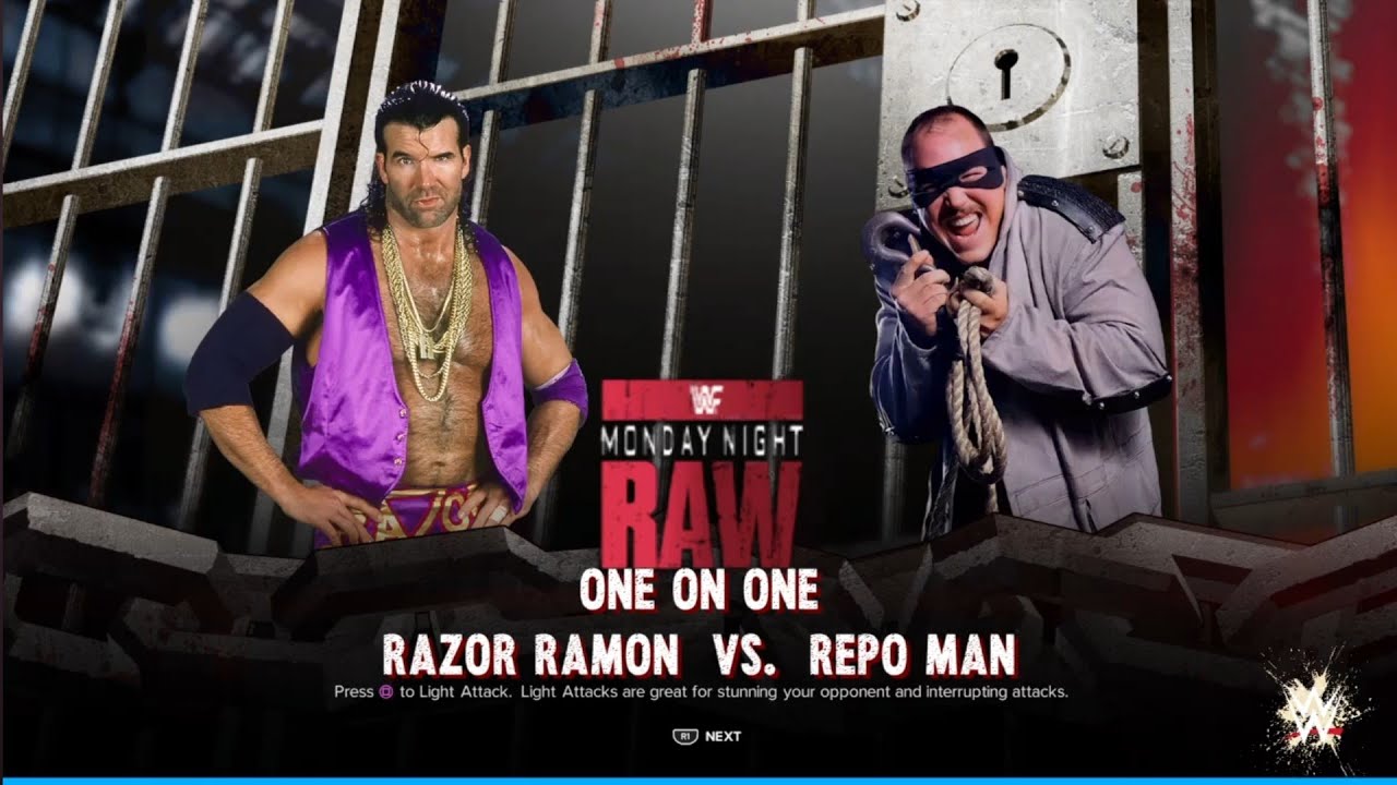 Razor Ramon vs The Repo Man. Monday Night Raw. WWE 2K24 - YouTube