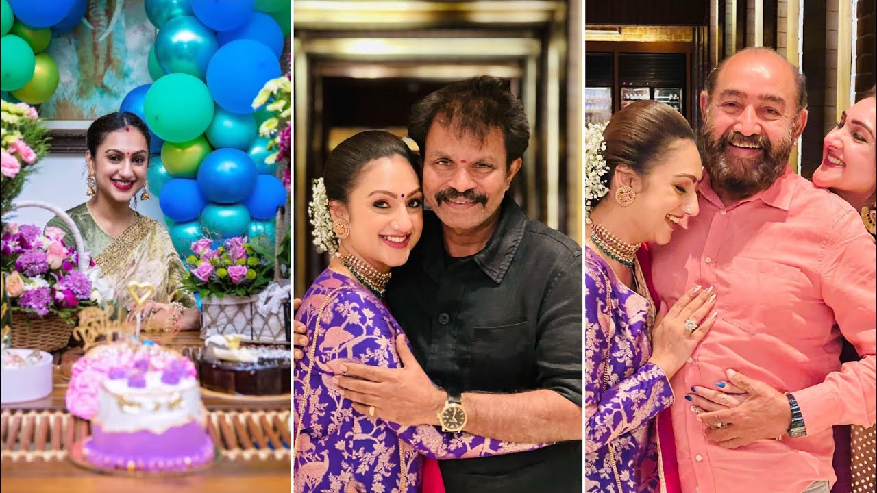 Actress Pritha Hari 40th Birthday Celebration with Father Vijaykumar ...