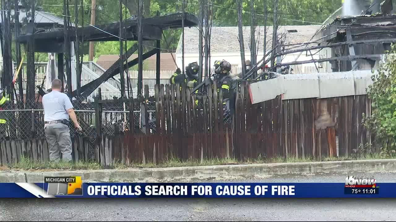 Officials investigating cause of Michigan City house fire - YouTube