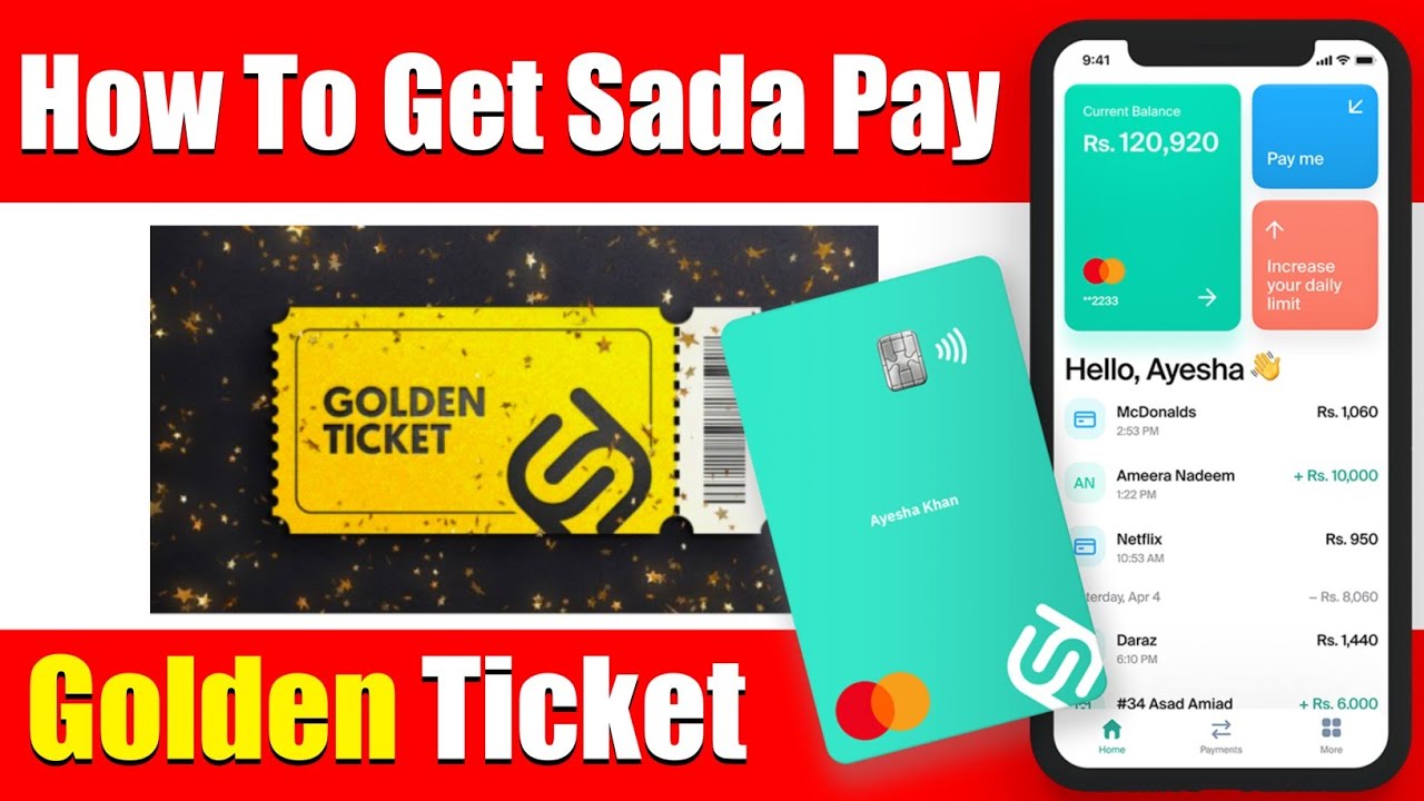 How To Get Sada Pay Golden Ticket 🎫 @SadaPay - YouTube