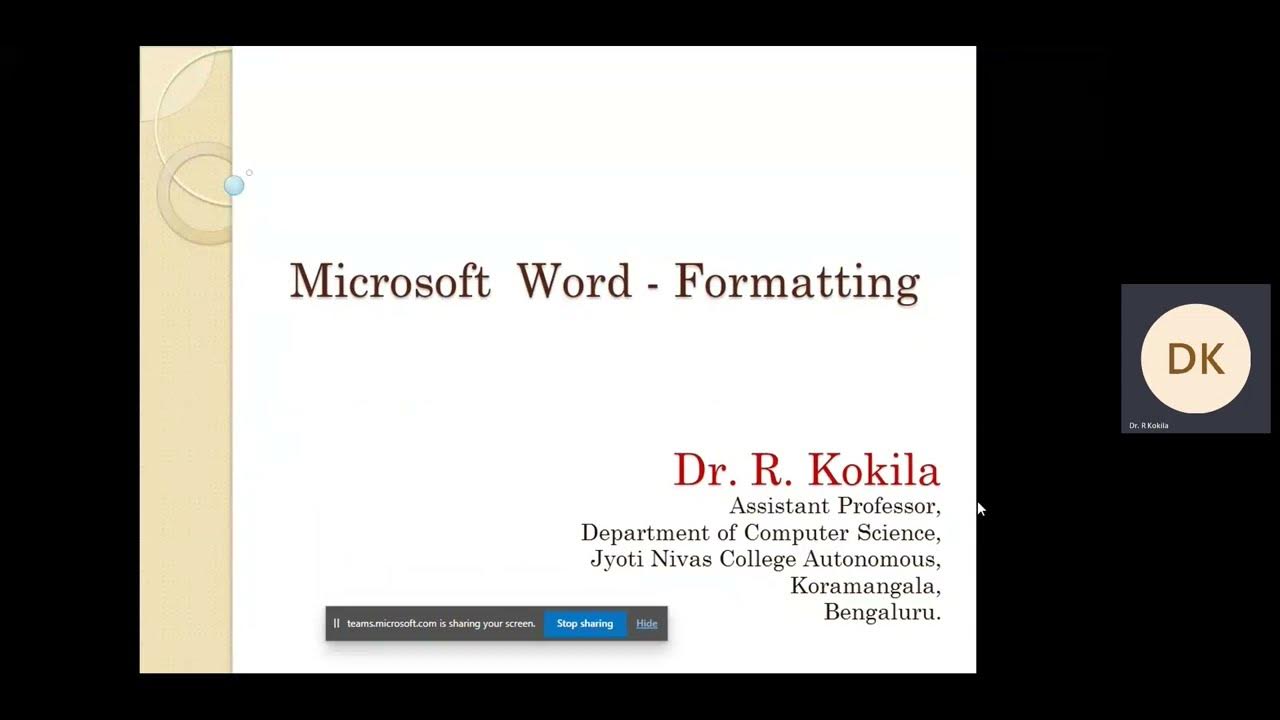 MS Word Formatting Part 2 - YouTube