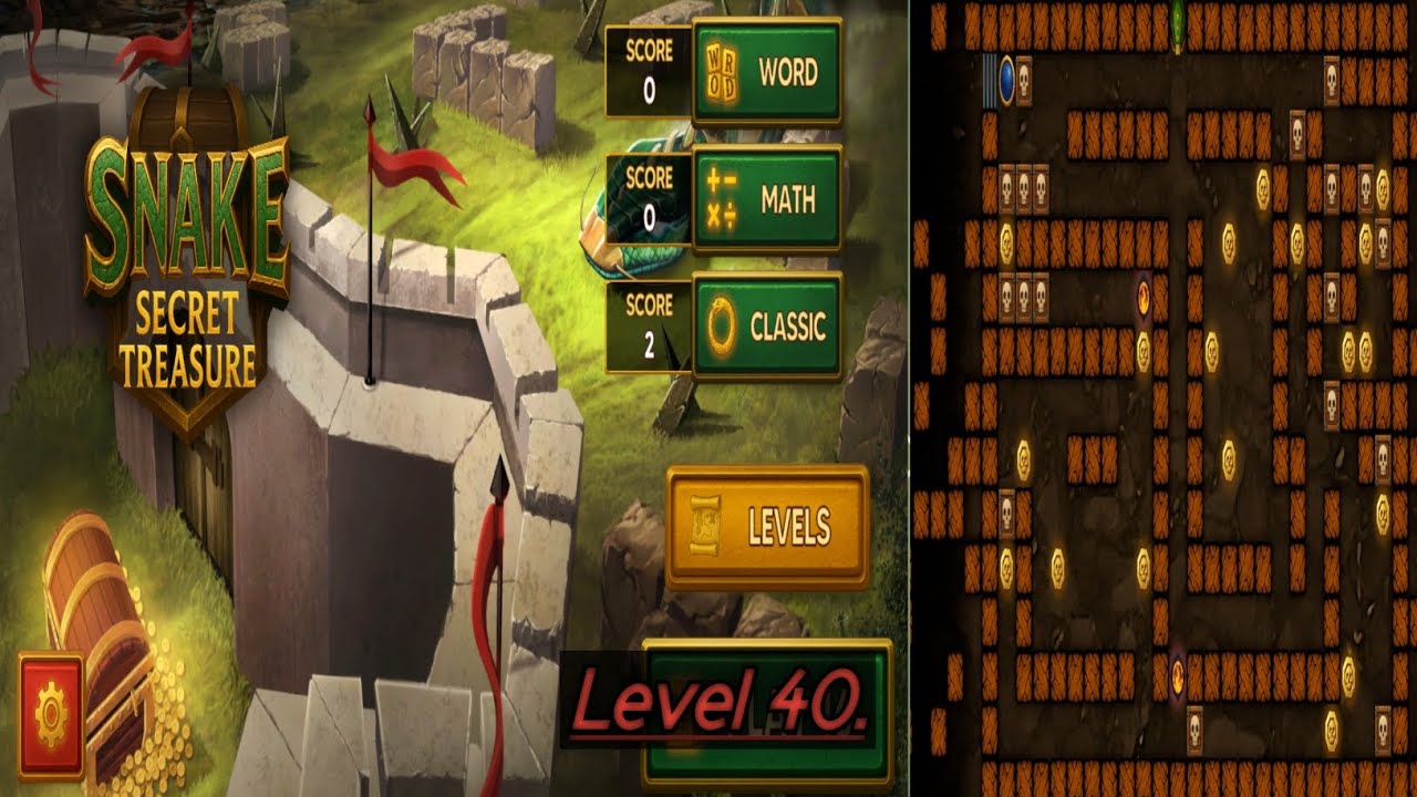 Snake Secret Treausre Volcano Level 40. Walkthrough Gameplay - YouTube