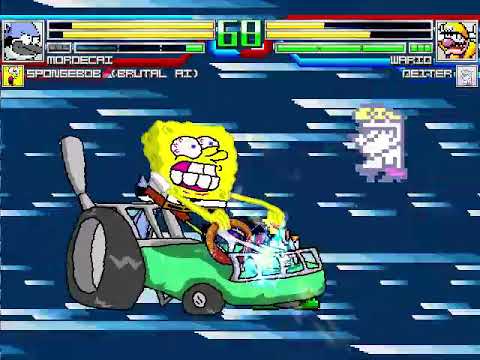 Mugen - Mordecai and SpongeBob vs Wario and Dexter