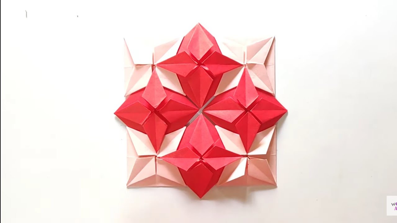 3 D Wall Art | Easy Origami | Wind Mill | Design 14 | Paper folding ...