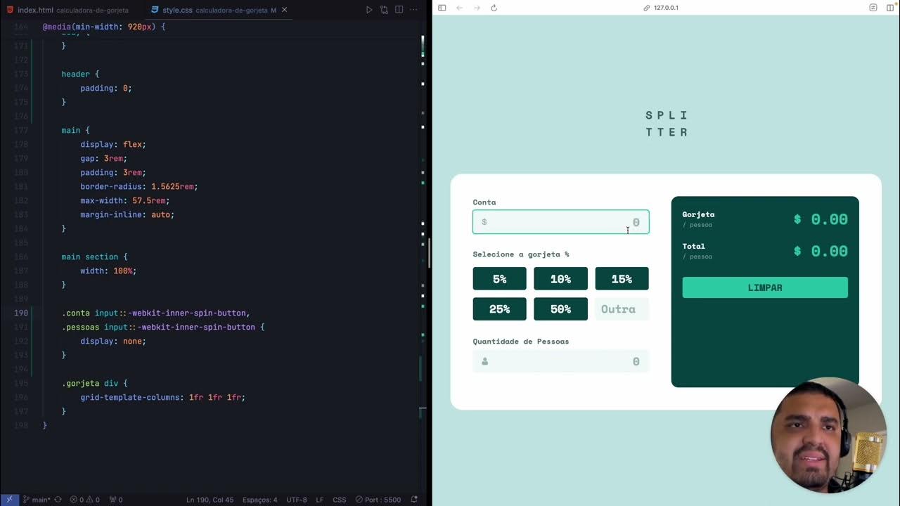 Calculadora de Gorjeta | HTML, CSS e JS - Parte 4 - YouTube