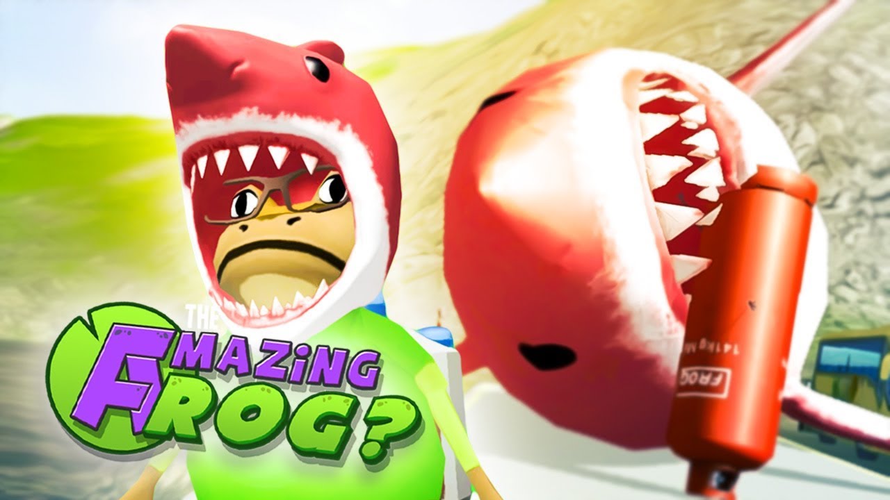 BLOWING UP THE RED MEGALODON & RED SHARK HAT - Amazing Frog Gameplay ...