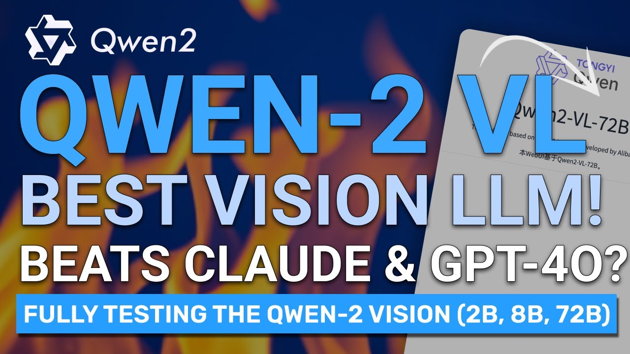 Qwen2 Vl 2b 7b 72b The Best Opensource Vision Llm Till Date Beats Claude And Gpt 4o Youtube