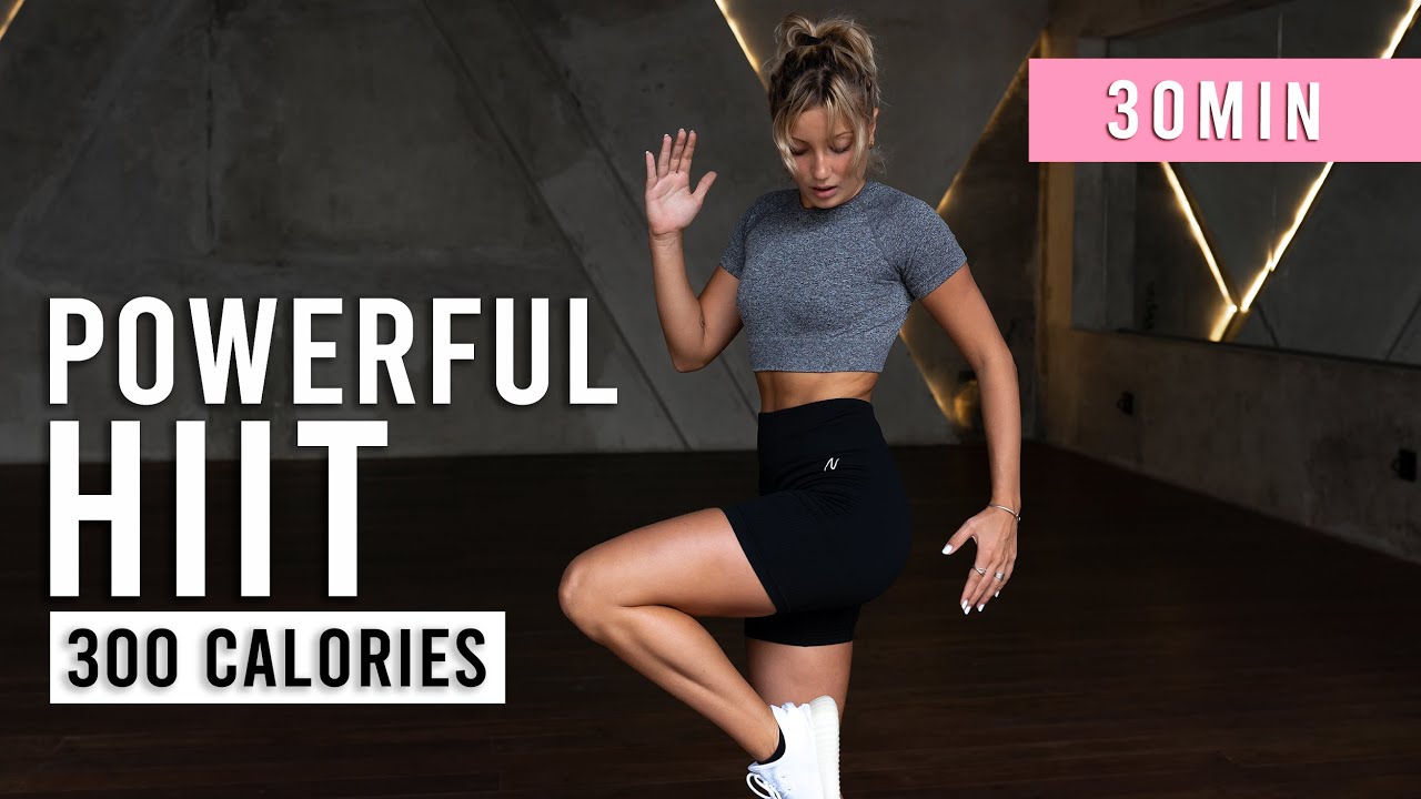 30 Min Powerful HIIT Workout For Fat Burn & Cardio | Burn 300 Calories ...