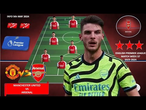 MANCHESTER UNITED VS ARSENAL ~ 11 PLAYERS SELECTED By MIKEL ARTETA Predicted XI EPL WEEK 37 2024 ...