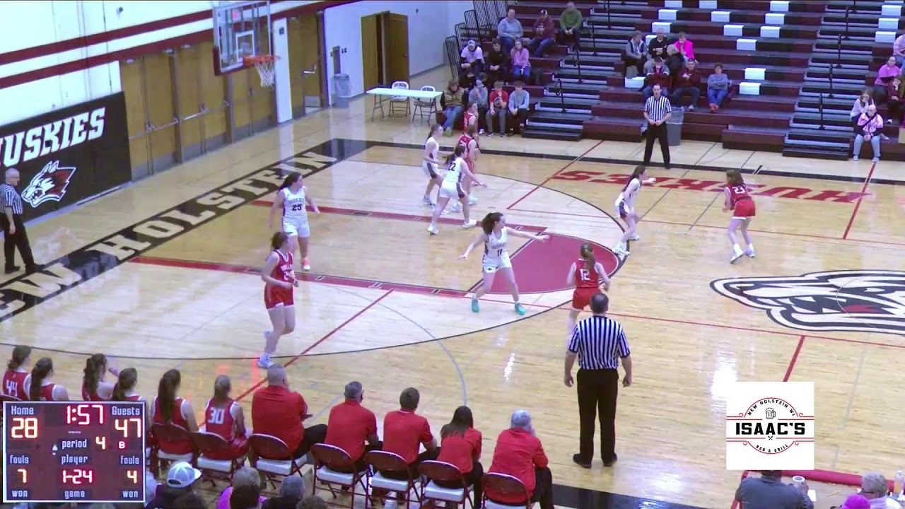 New Holstein Live Sports, Varsity Girls Basketball vs. Brillion - YouTube
