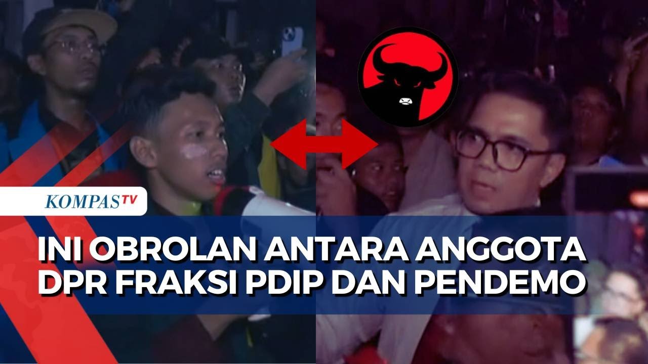 Momen Anggota DPR Fraksi PDIP Temui Pendemo Revisi UU Pilkada dan ...