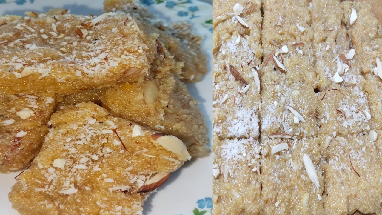 Shub Raat ka suji ka katali wala halwa, Katli wala Rava ka halva, very ...