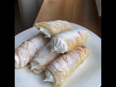 ТРУБОЧКИ С КРЕМОМ #трубочки #крем #вкусно - YouTube